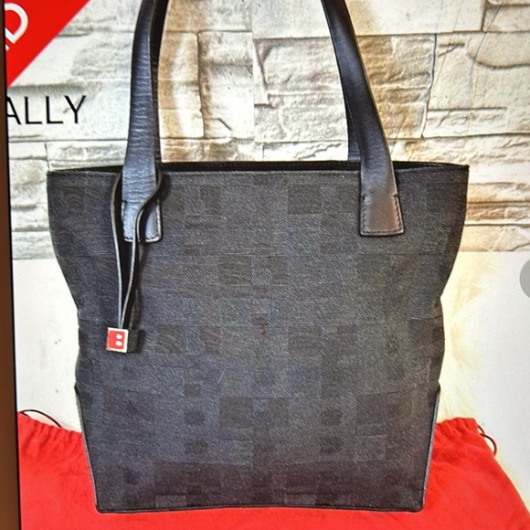 Bally | Accessories | Bally Monogram Canvas Leather Tote Bag | Poshmark